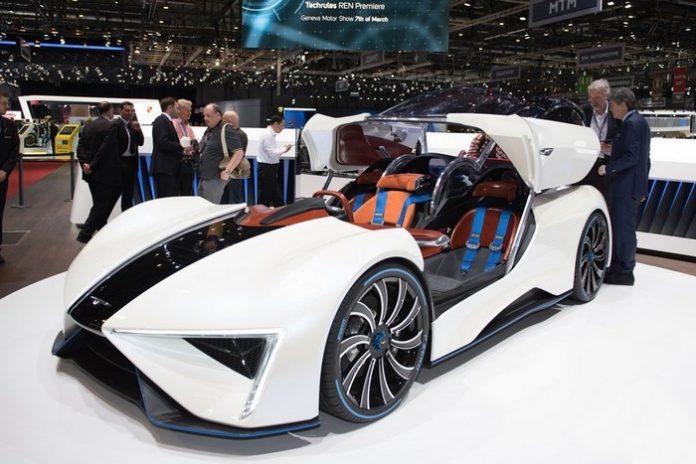 Китайский суперкар TechRules Ren с 6 электромоторами